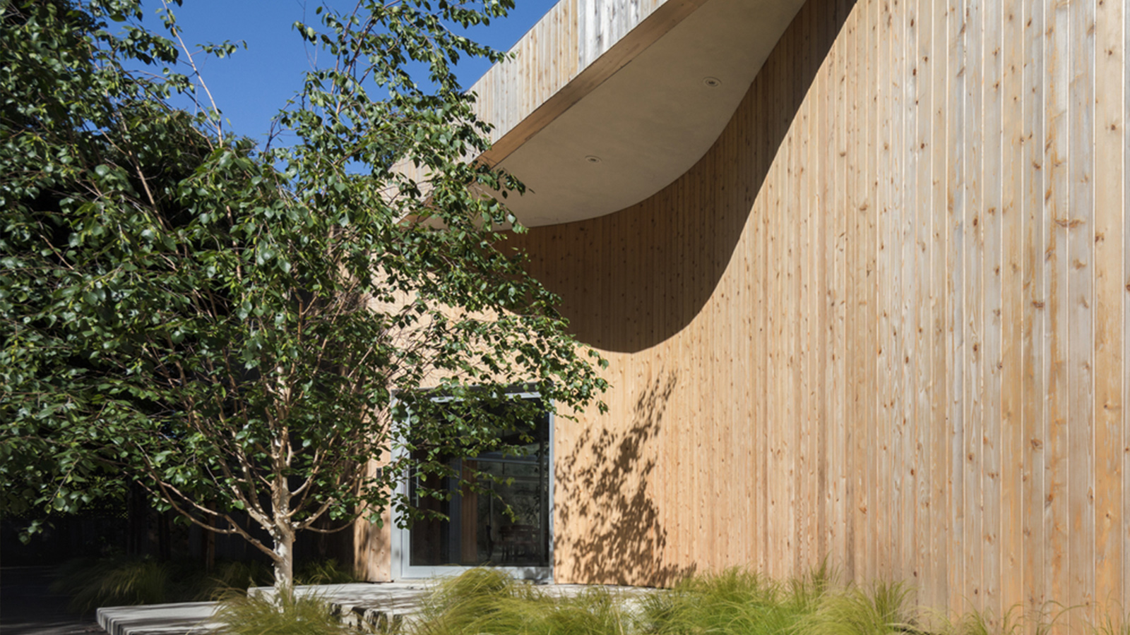 Surrounded By An Undulating Cedar Wall, Roofless House Focuses On The ...
