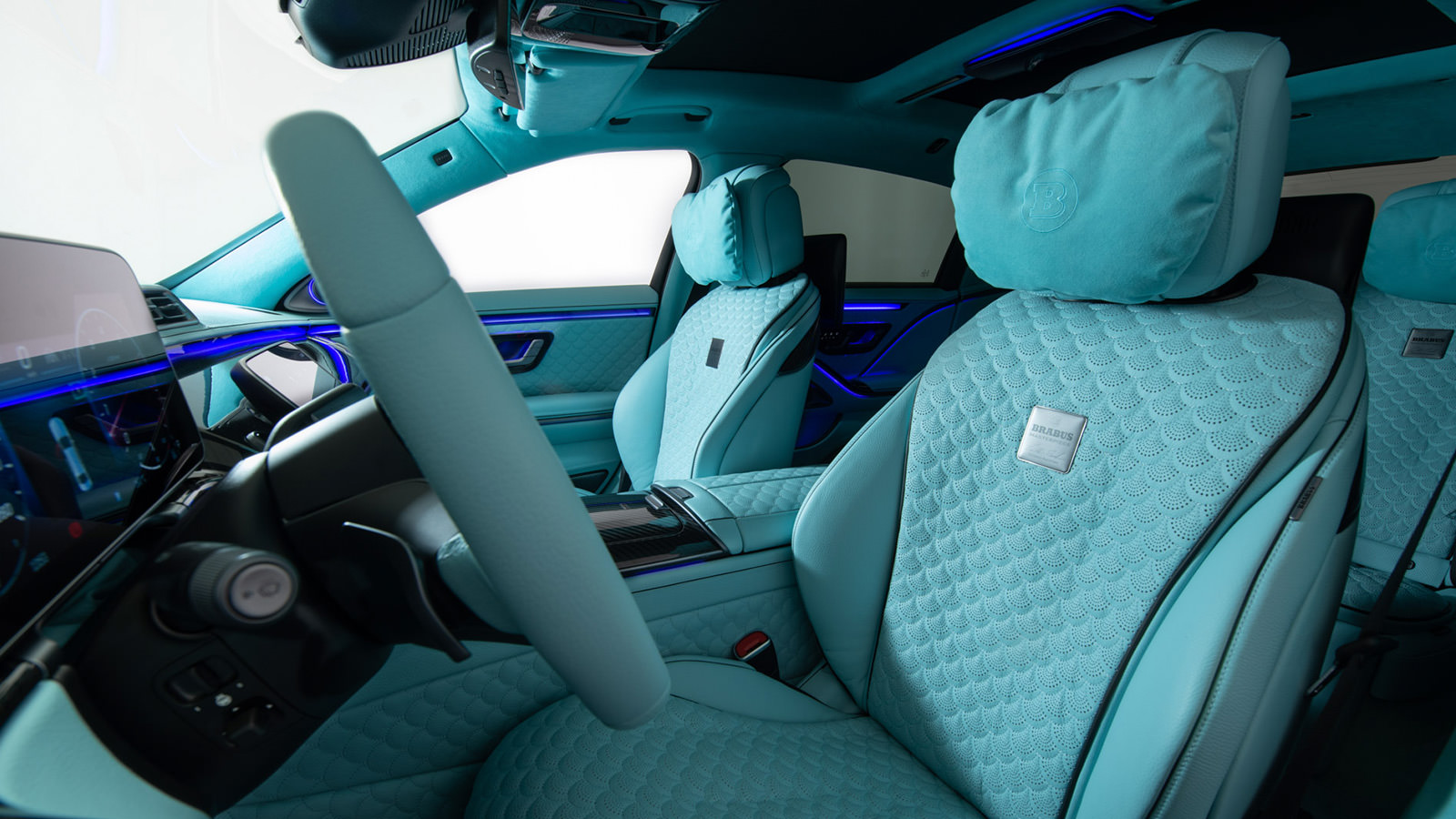 Brabus 600 Adds Gorgeous Turquoise Blue Leather Interior To The Maybach ...