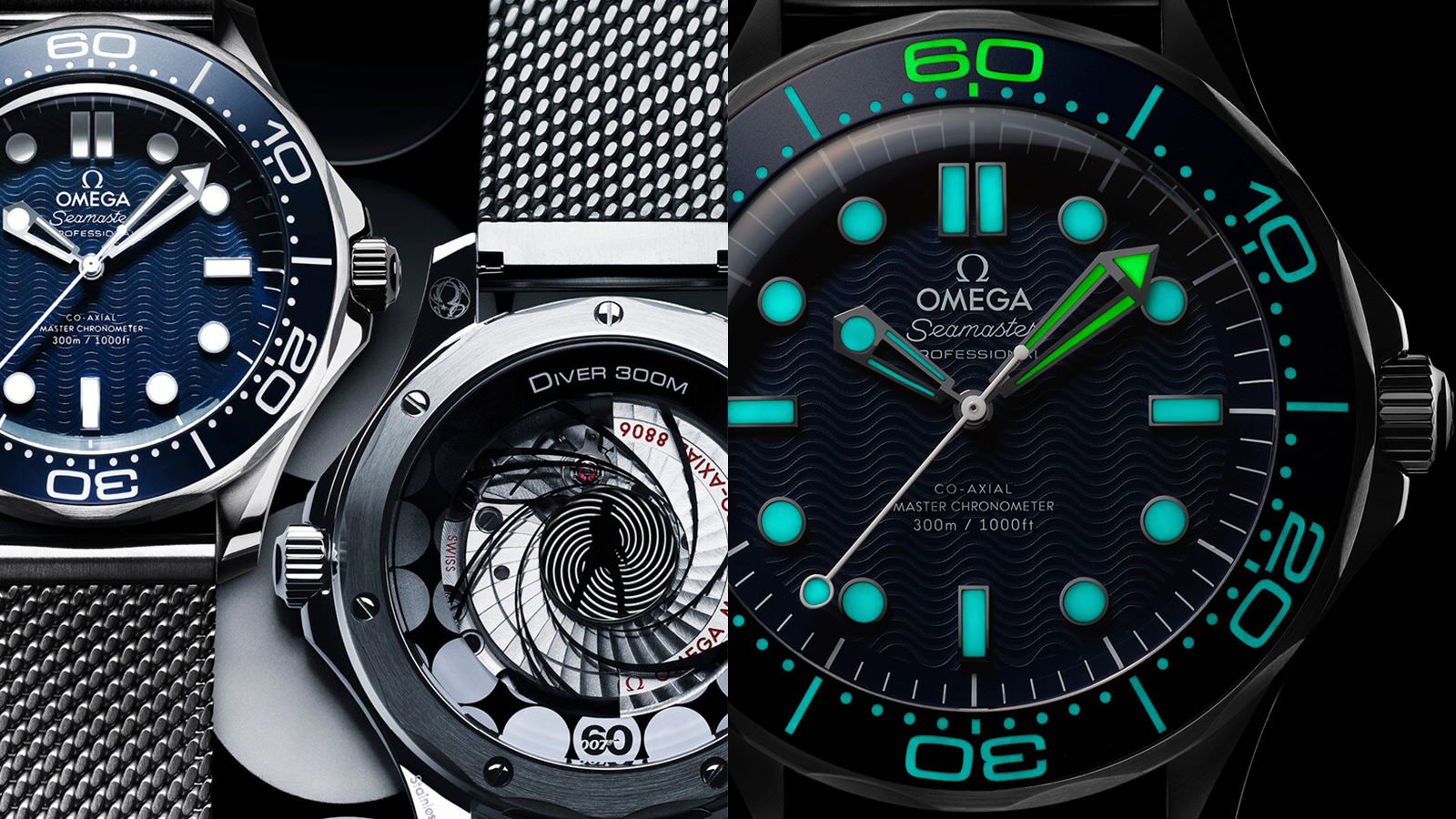 Meet The Omega Seamaster Diver 300M James Bond 60th Anniversary Watches ...