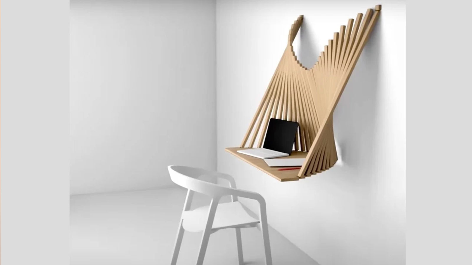 Flow Wall Desk Proves Art And Function Go Hand In Hand - IMBOLDN
