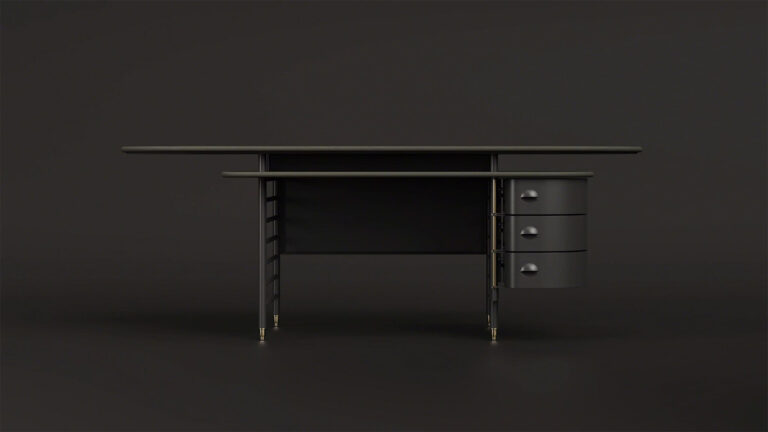 The Frank Lloyd Wright Racine Executive Desk By Steelcase Makes A ...