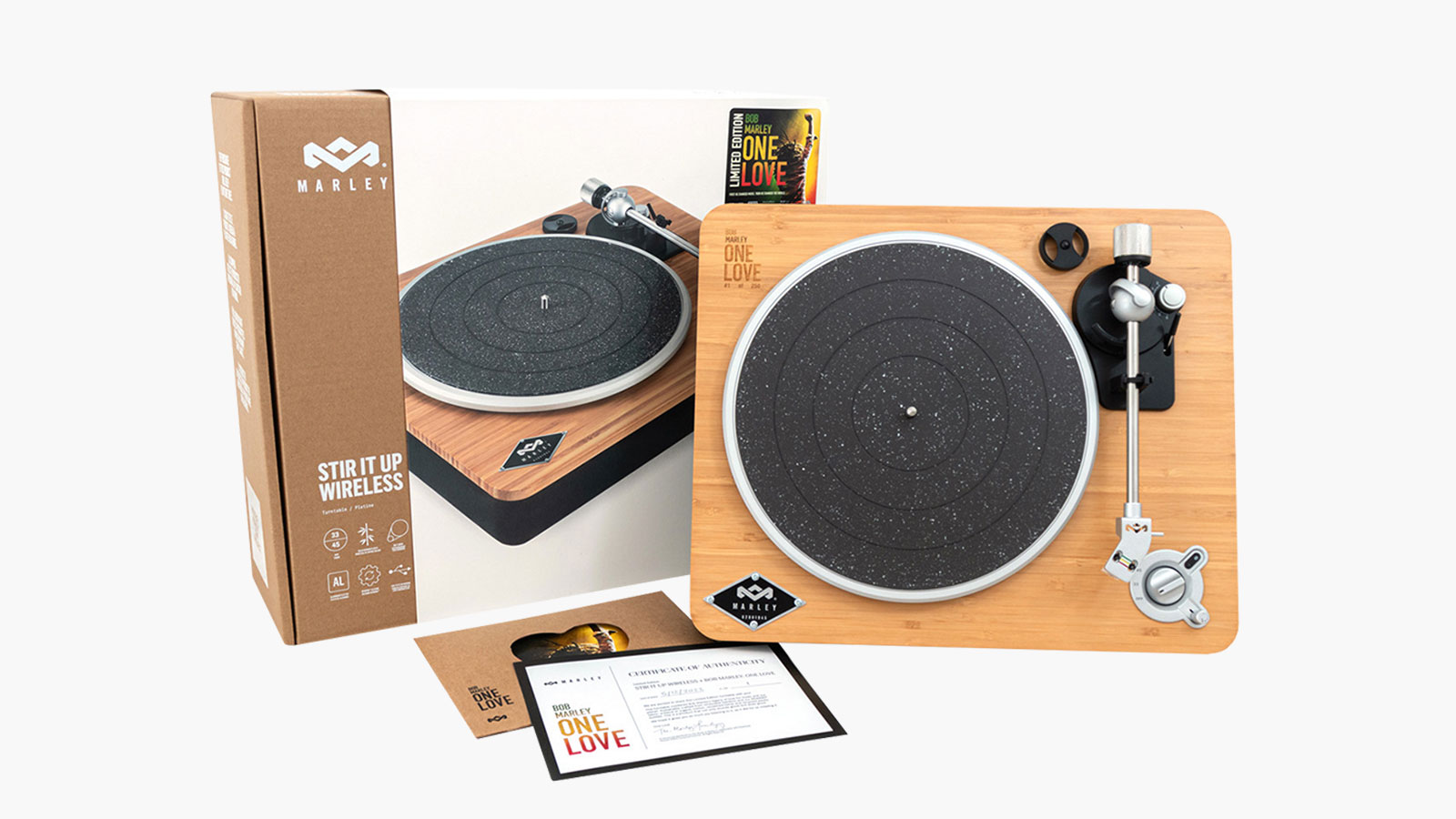 House Of Marley Drops ONE LOVE Stir It Up Wireless Turntable - IMBOLDN